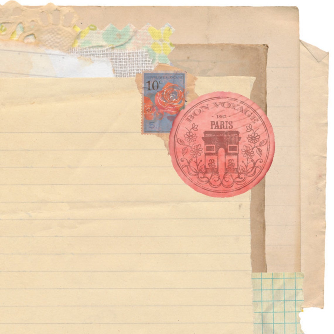 Vintage Writing Paper: Digital Paper Vintage Inspired - Etsy