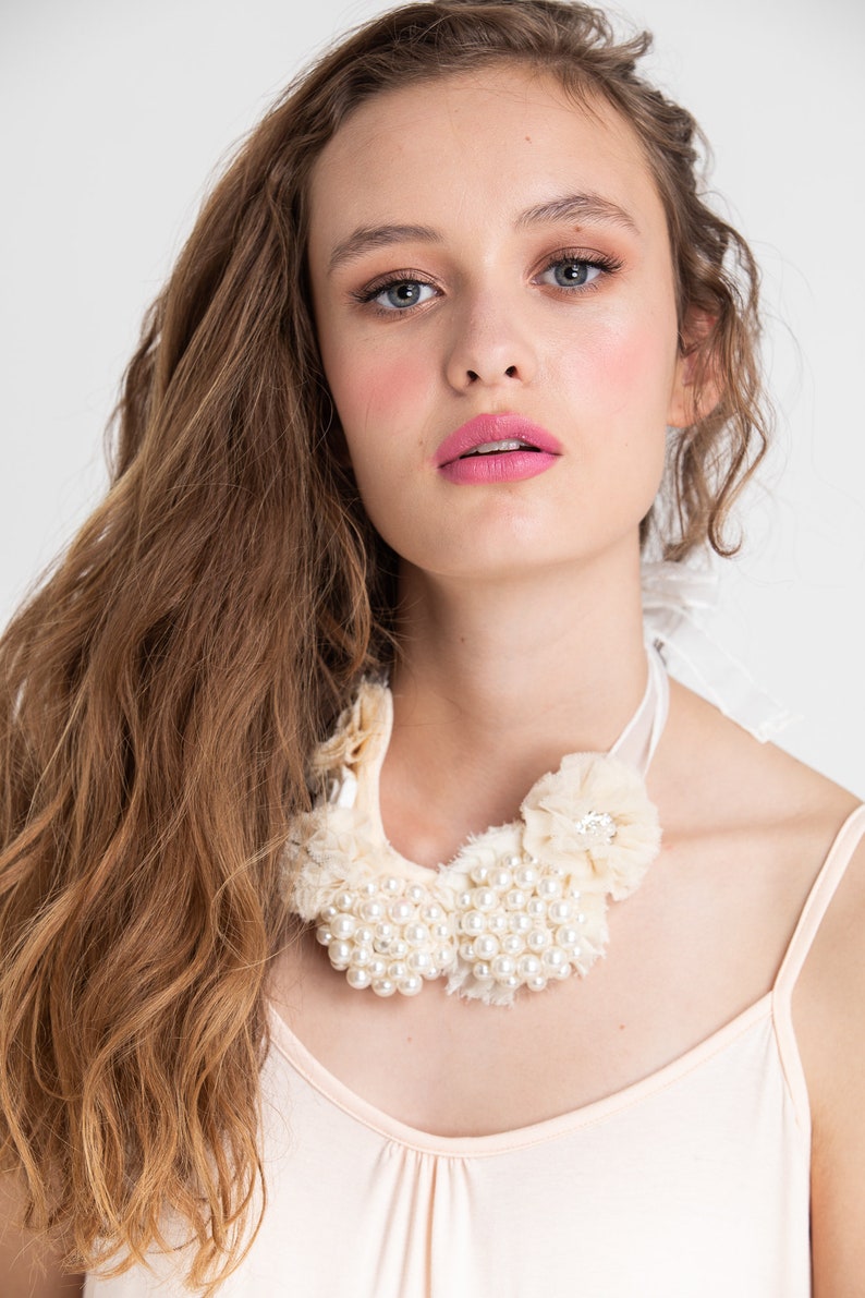 Pearl and Velvet Necklace. Pearl Velvet Neckpiece. Velvet - Etsy