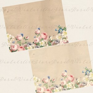 Garden Border Paper, Digital Paper, Junk Journaling, Journal Paper ...