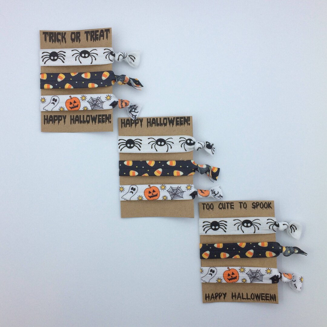 Halloween Hair Tie Favor, Party Favor, Halloween Party, Trick or Treat ...