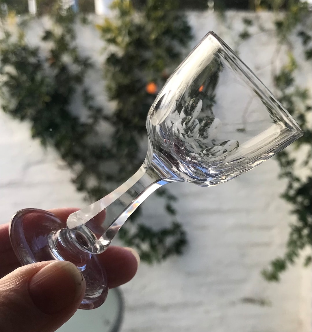 19thc Georgian Victorian Lead Crystal Small Printy Cut Stemmed Cordial ...