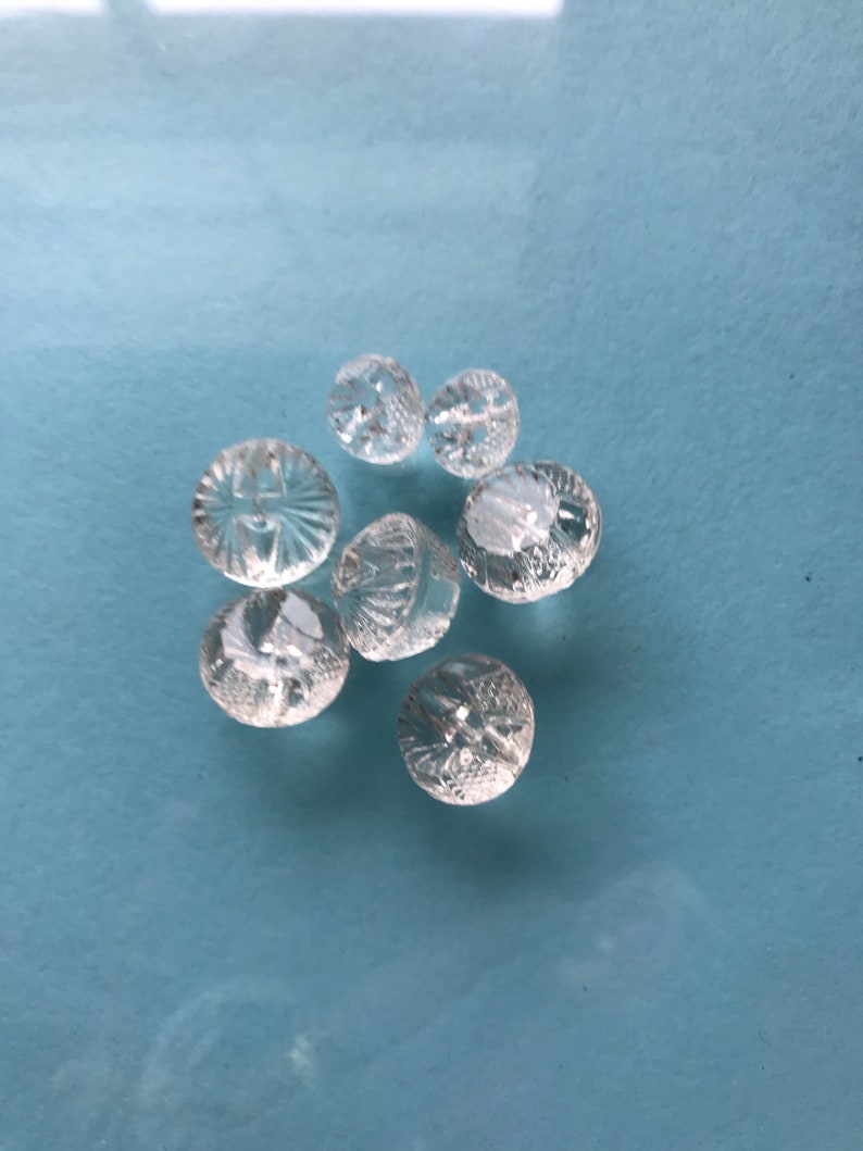 7 Antique Victorian Hand-carved Cut Glass Lead Crystal Buttons - Etsy