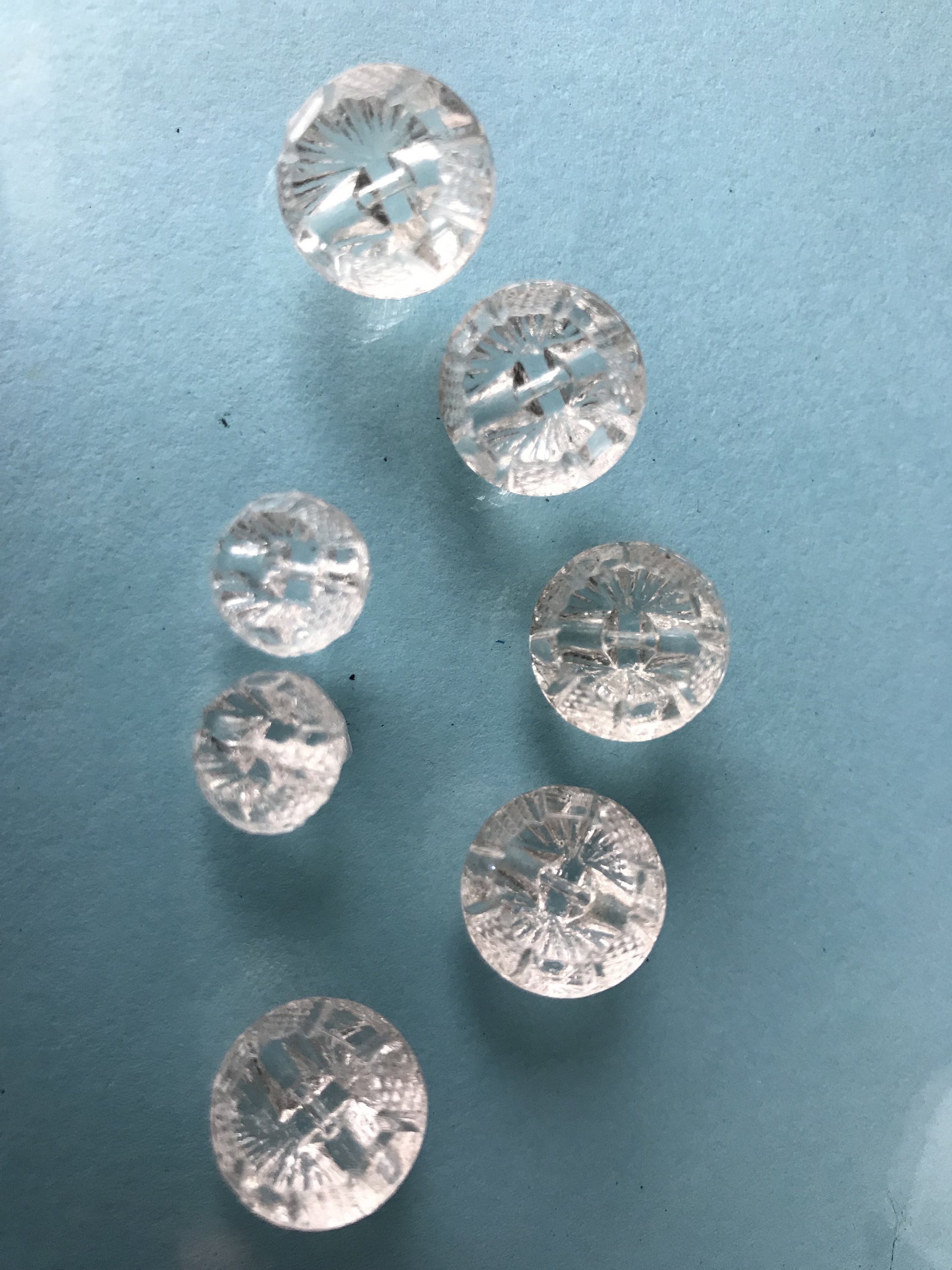 7 Antique Victorian Hand-carved Cut Glass Lead Crystal Buttons - Etsy
