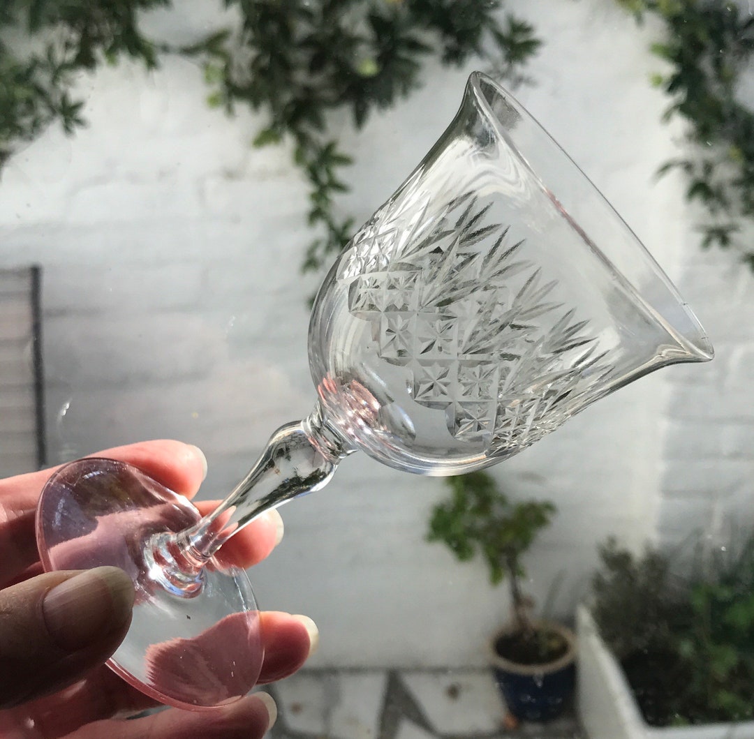 Antique 19thc Georgian Victorian Lead Crystal Cut Port Wine Glass - Etsy