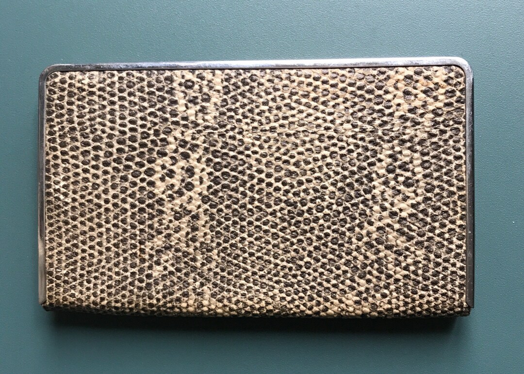 Vintage 1950s Orlik Bond Street London Faux Snakeskin & Leather ...