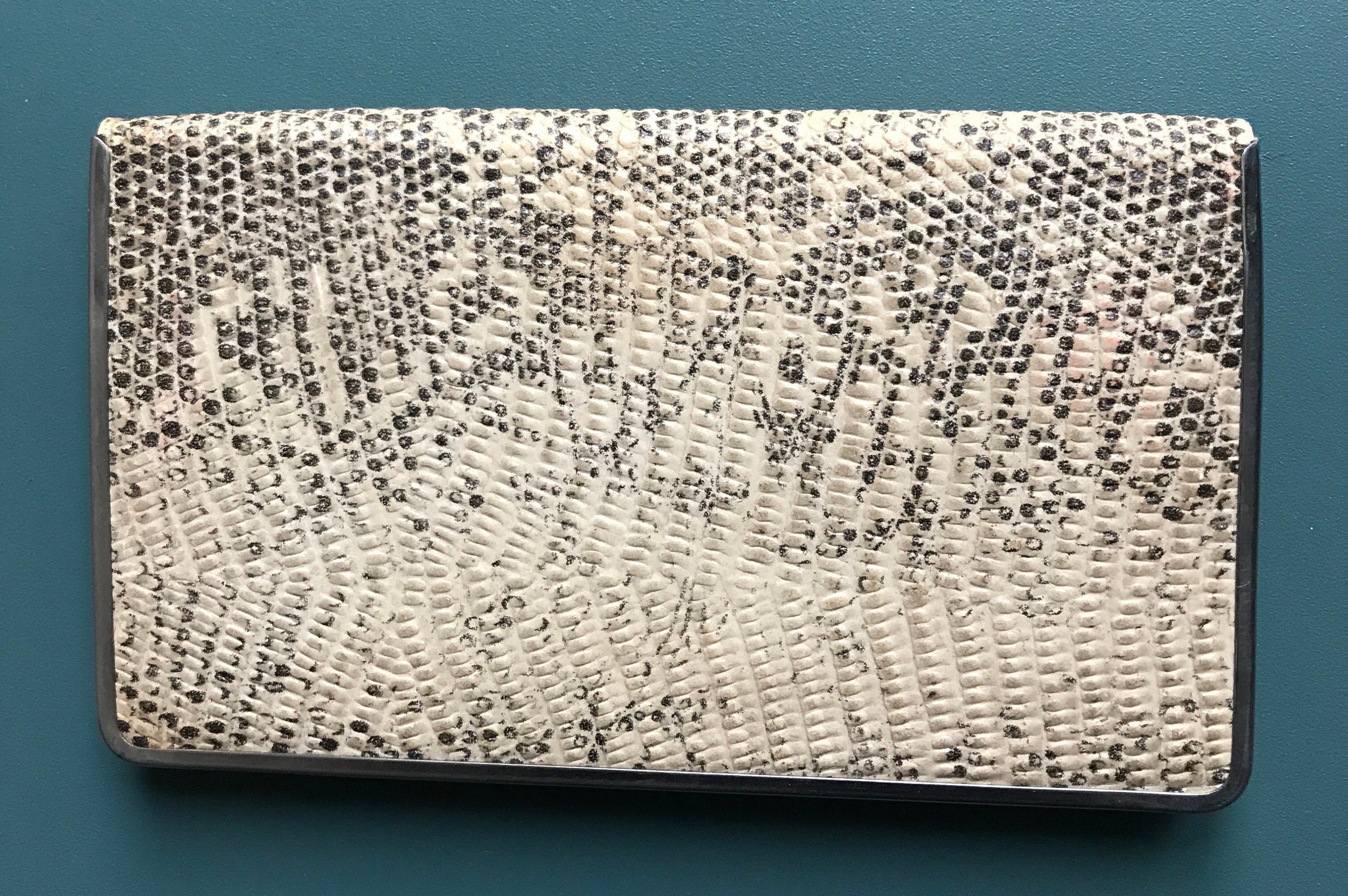 Vintage 1950s Orlik Bond Street London Faux Snakeskin & Leather ...