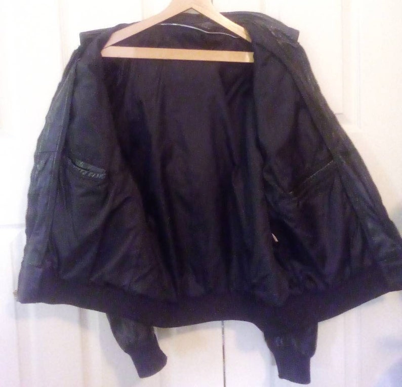 Vintage Motorcycle Jacket Black With Silver Snaps Fonzie - Etsy