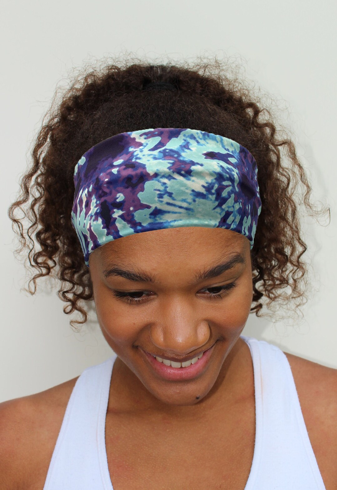 Thick Tie Dye Headband, Wide Swim and Exercise Headband, Nonslip ...