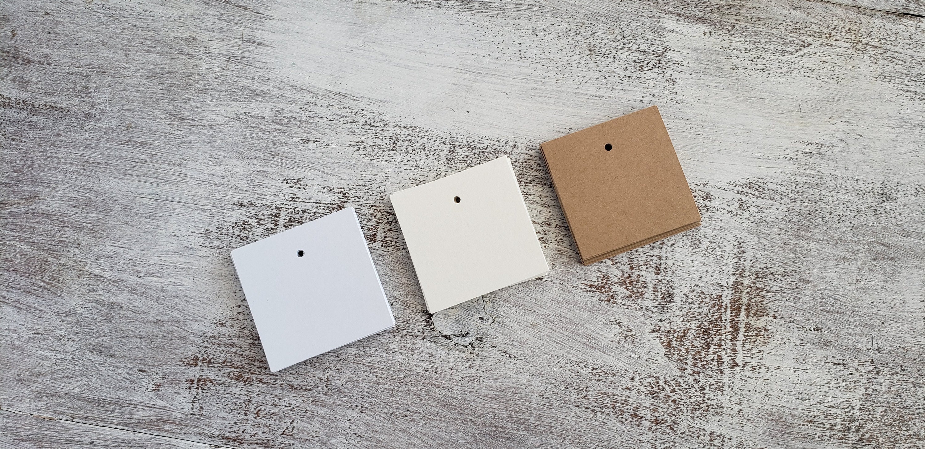 Square Gift Tags Blank Gift Tags Kraft Gift Tags Ivory - Etsy