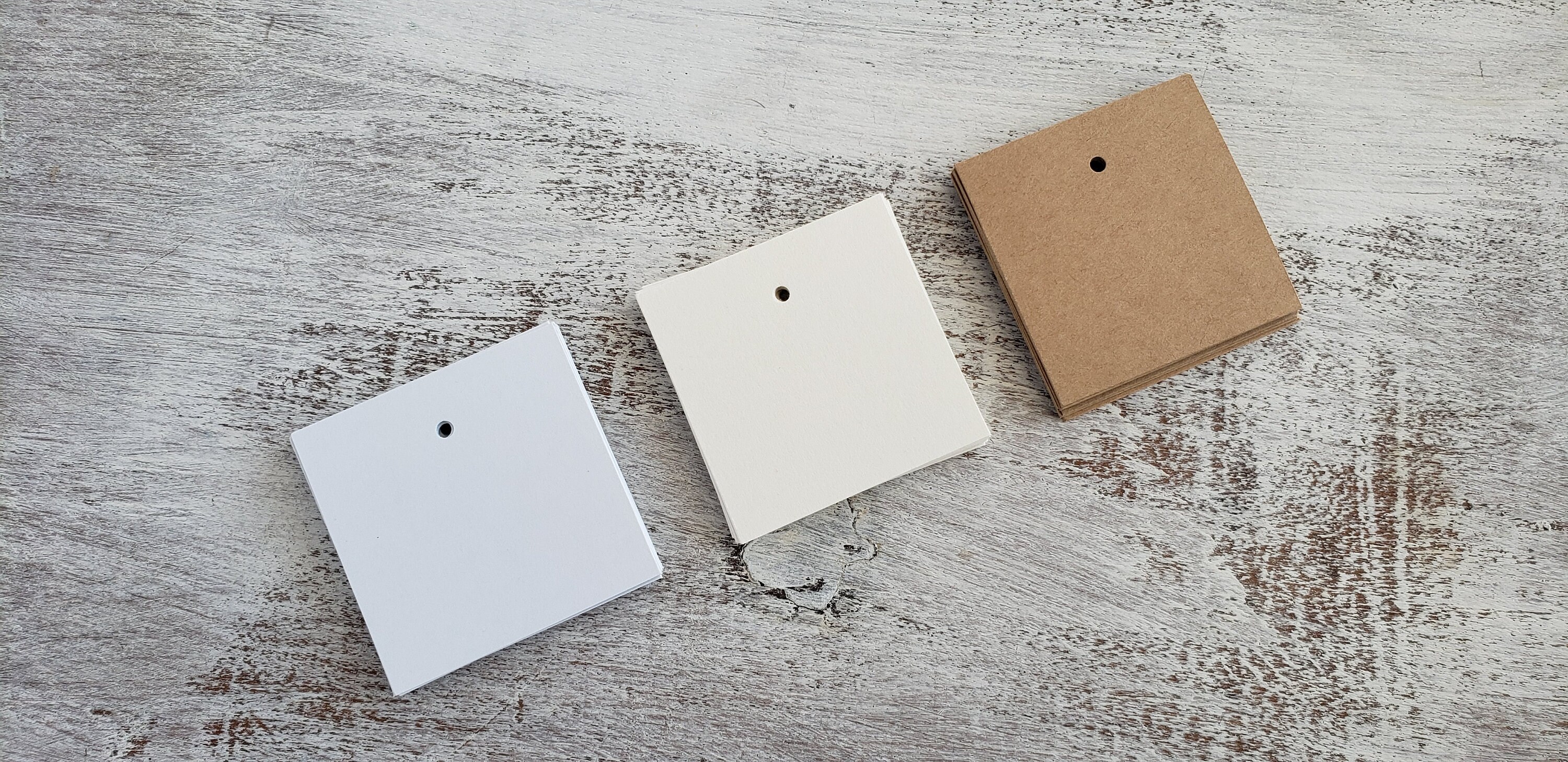 Square Gift Tags Blank Gift Tags Kraft Gift Tags Ivory - Etsy