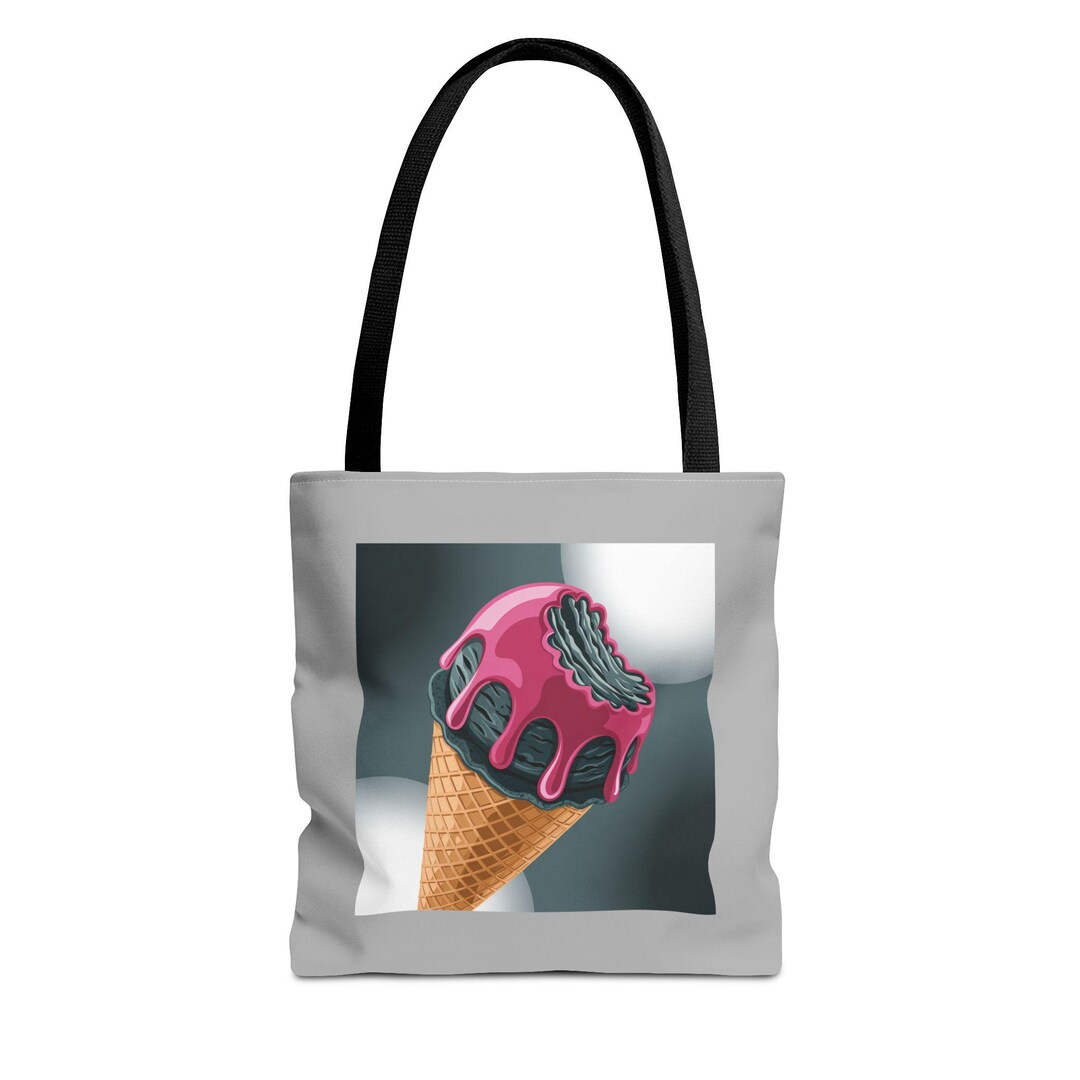 Cute Ice Cream Tote Bag, Candy Coated Misery Bag, Fun Shopping Tote ...