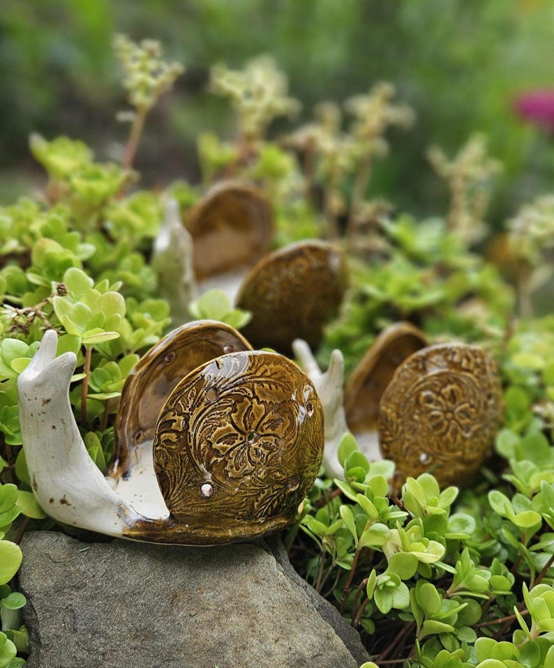Snail Tealight or Sponge Holder - Etsy