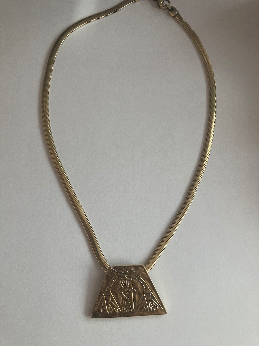 925 Gold Musee Du Louvre Pyramid Necklace 17 - Etsy