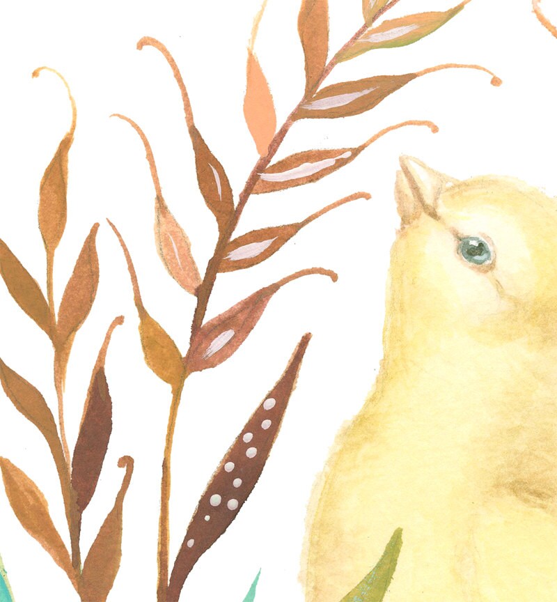 Chick Art Print Watercolor Painting Nursery Farm 8x10 - Etsy