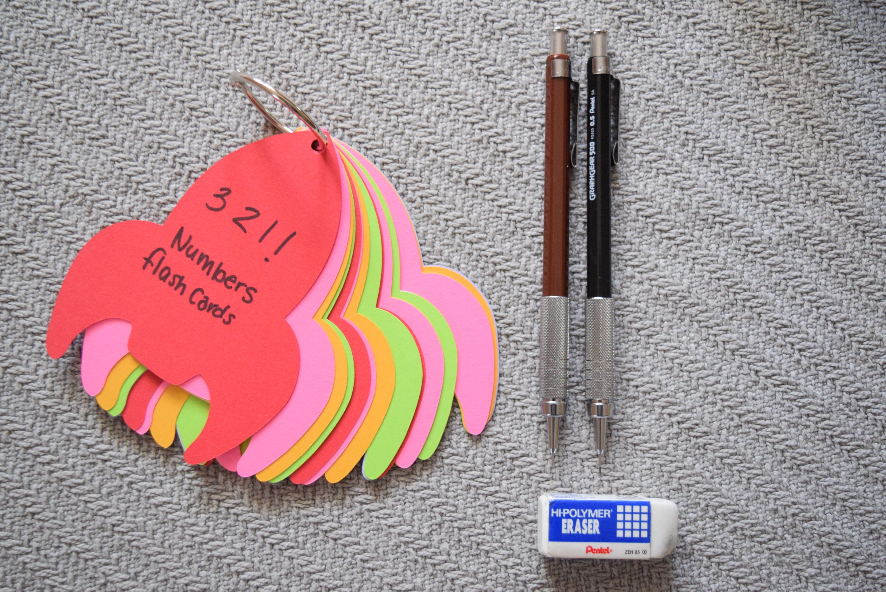 Large Rocket Flashcards for Kids Colorful Study Note Cards Gift Tags ...