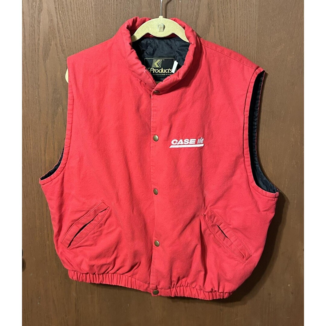 Vintage K Products Case IH Red Quilt Lined Vest Sz XL EXCELLENT Tub7 - Etsy