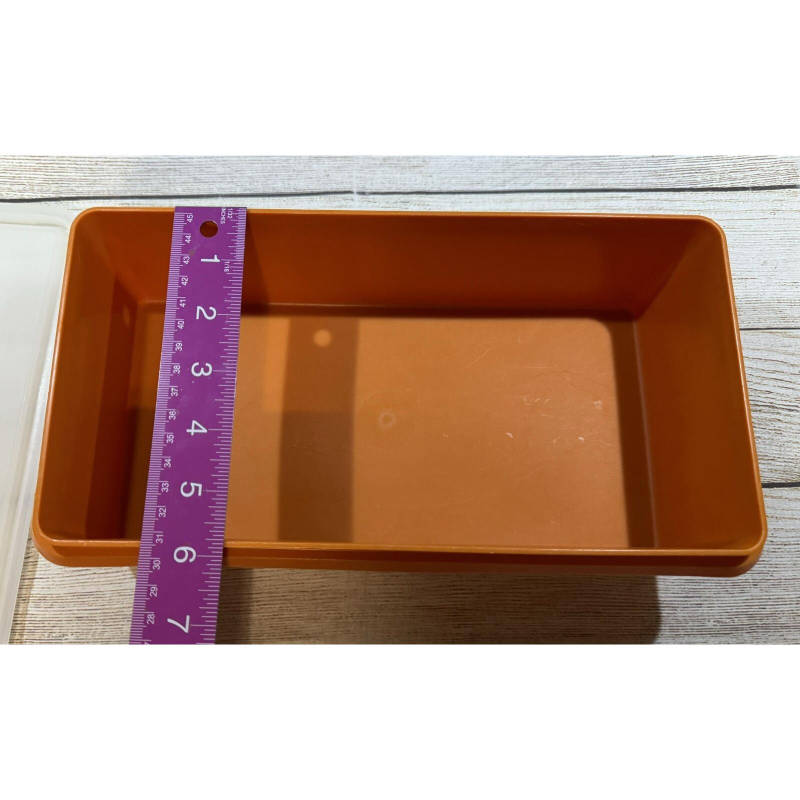 Vintage Tupperware Orange Rectangle Crackers Snacks Storage Container ...