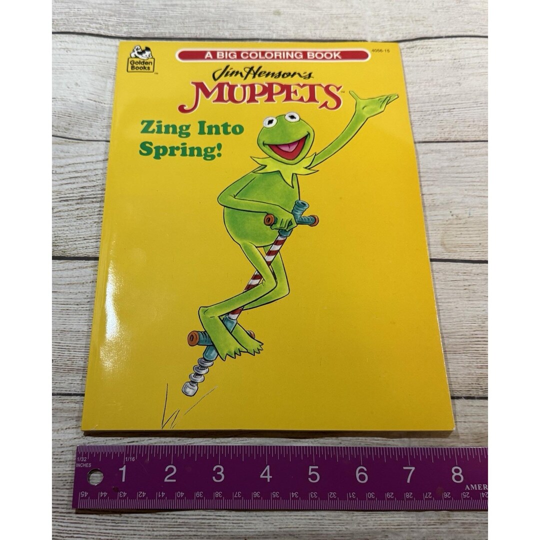 Vtg 1995 Jim Henson's Muppets Zing Into Spring Big Coloring Golden Book ...