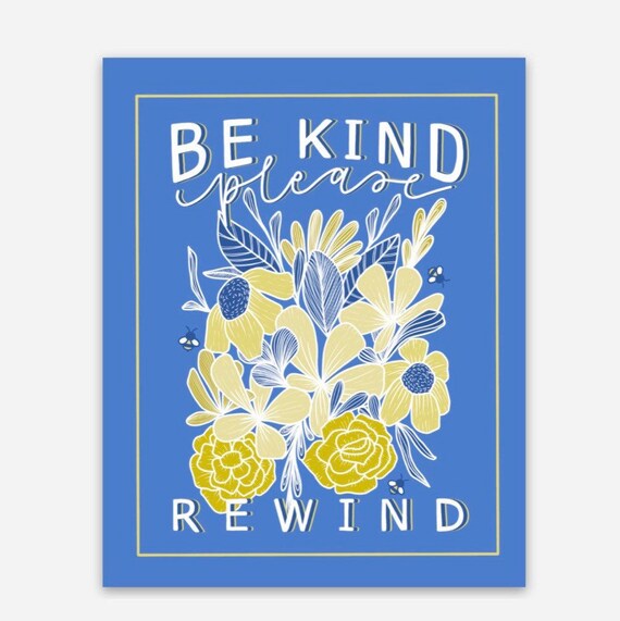 Be Kind Please Rewind Blockbuster Sticker Busy Bee Sticker - Etsy