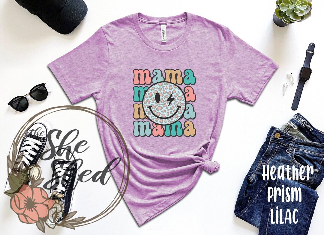 Mamá cara feliz camiseta unisex - Etsy España