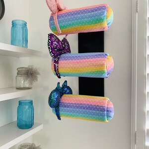 Wall Display/triple Row-rainbow Stripe Print/different Base - Etsy