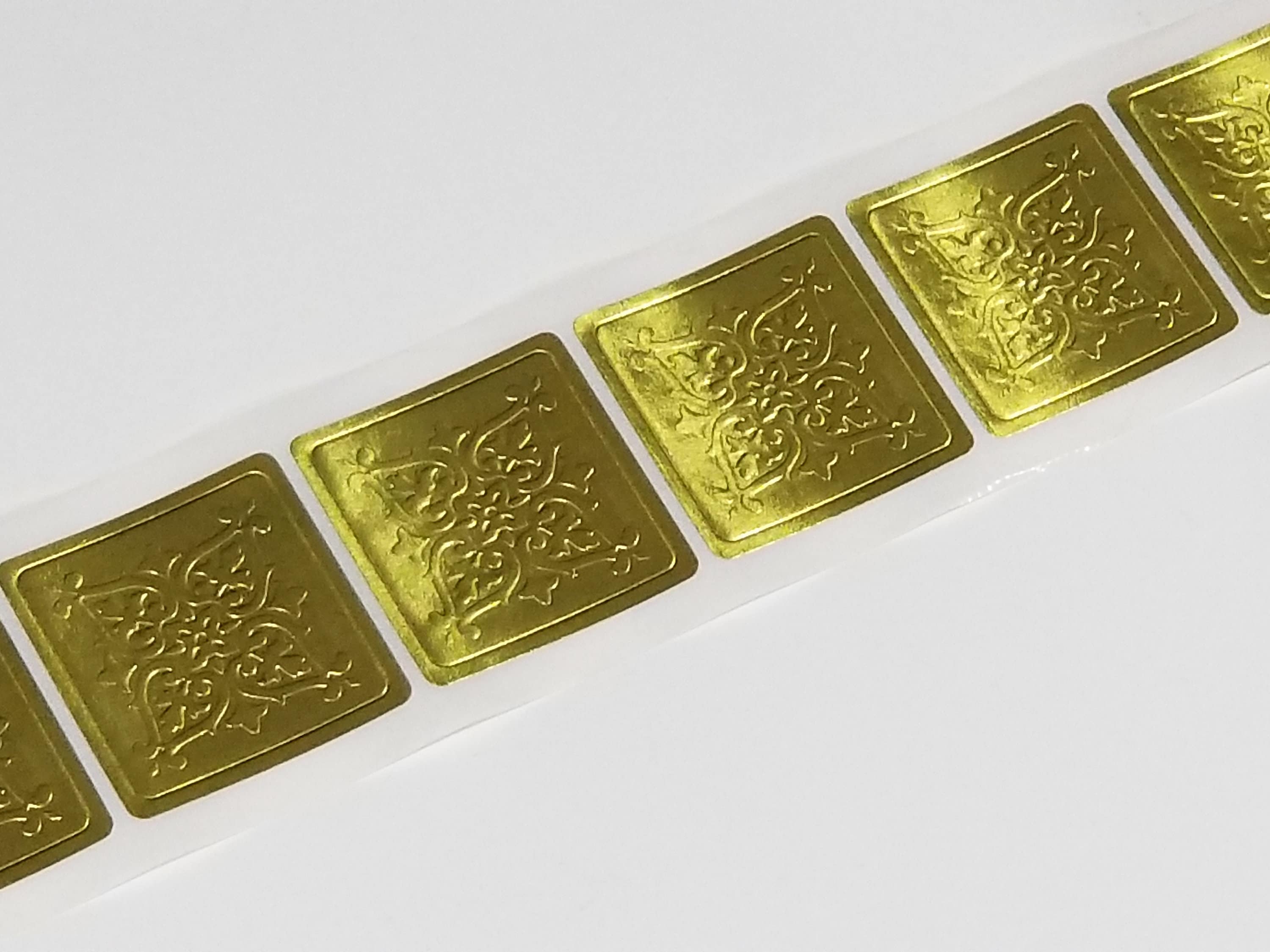 Embossed Gold Foil Sealer- Golden Medallion Stickers- Envelope Sealer ...