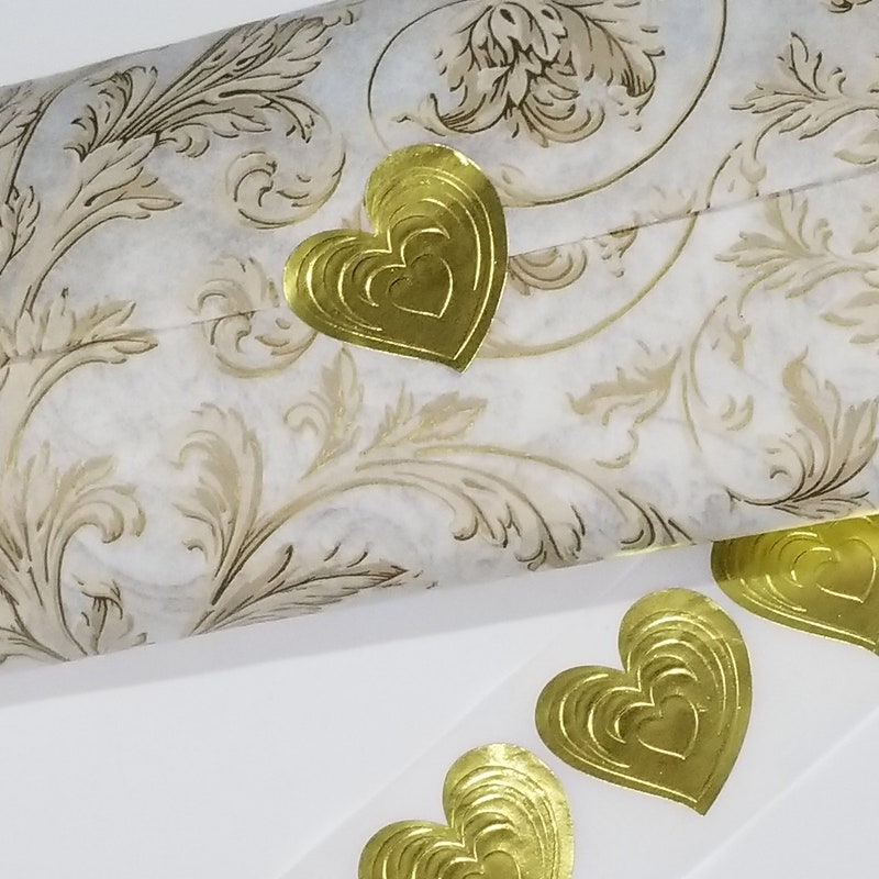 Gold Heart Stickers - Etsy