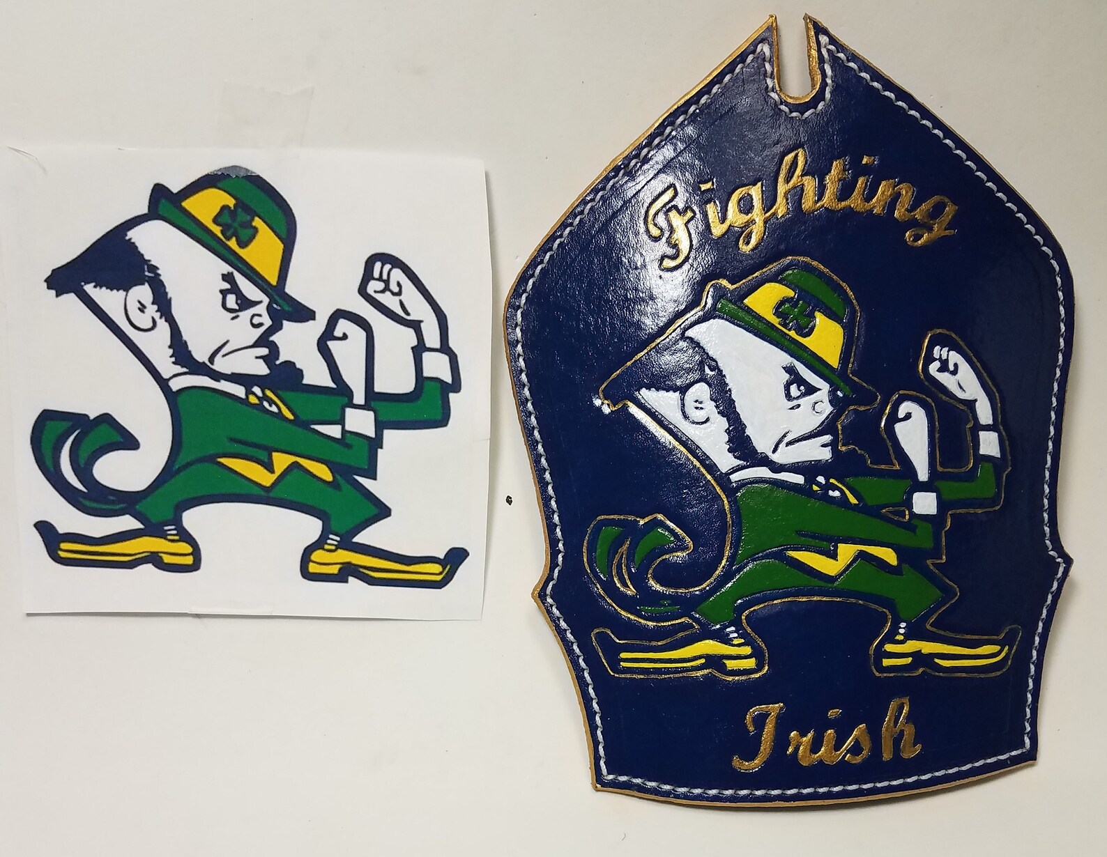 CUSTOM LEATHER Shield Front Patch Plaque Custom Made Leather - Etsy