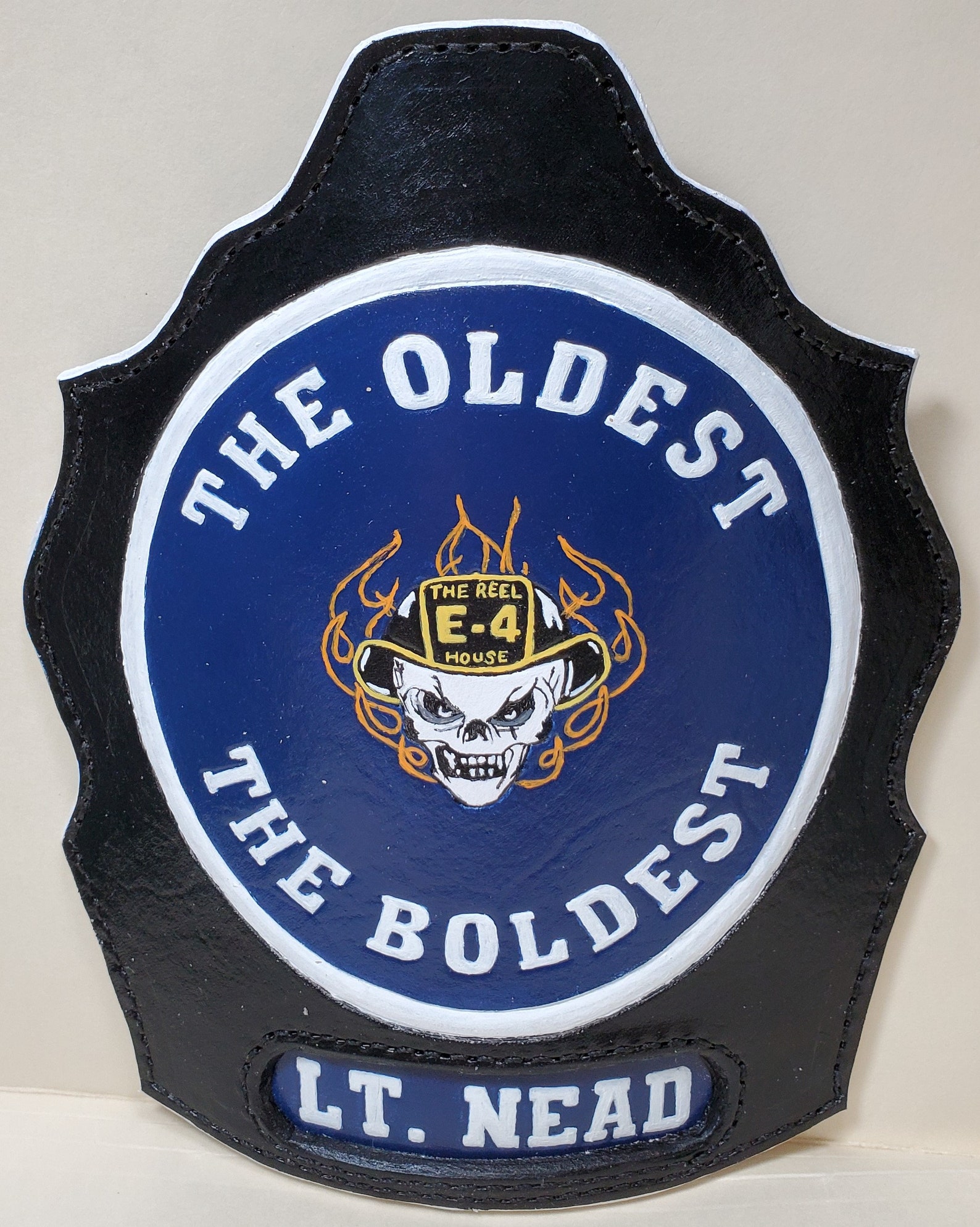 CUSTOM LEATHER Shield Front Patch Plaque Custom Made Leather - Etsy