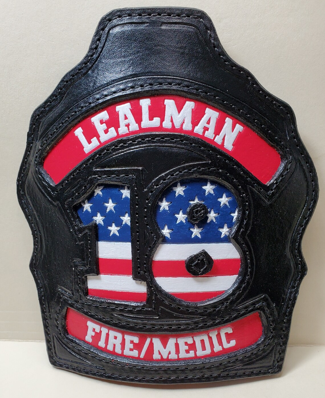 CUSTOM LEATHER Shield Front Patch Plaque Custom Made Leather - Etsy