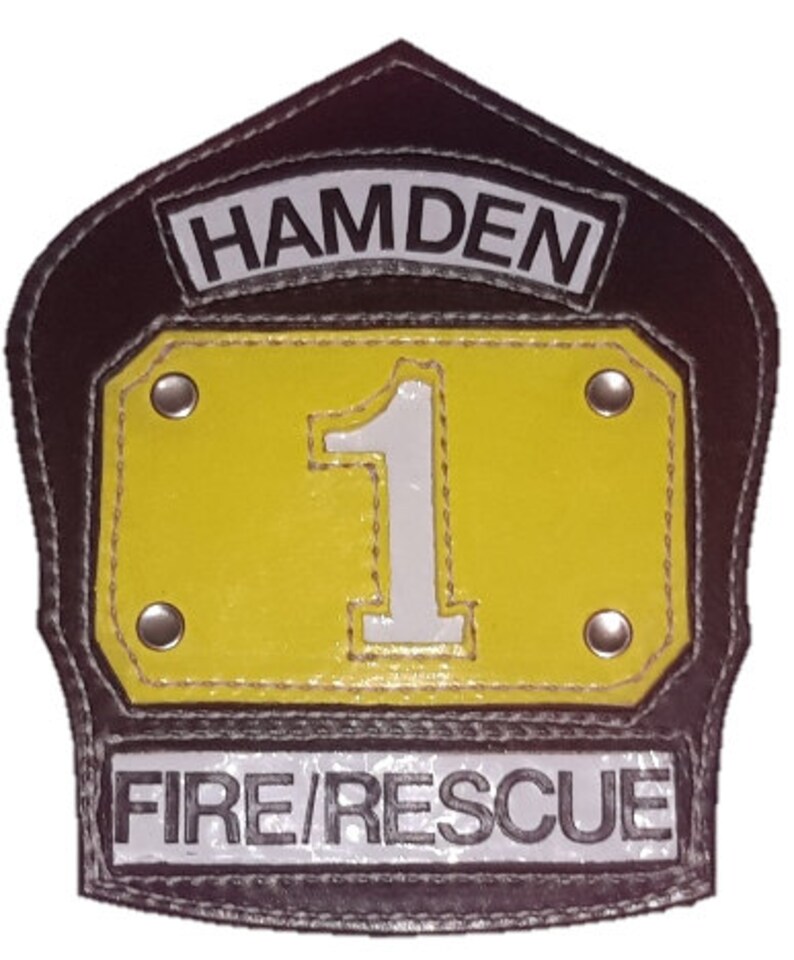 CUSTOM LEATHER Shield Front Patch Plaque Custom Made Leather | Etsy