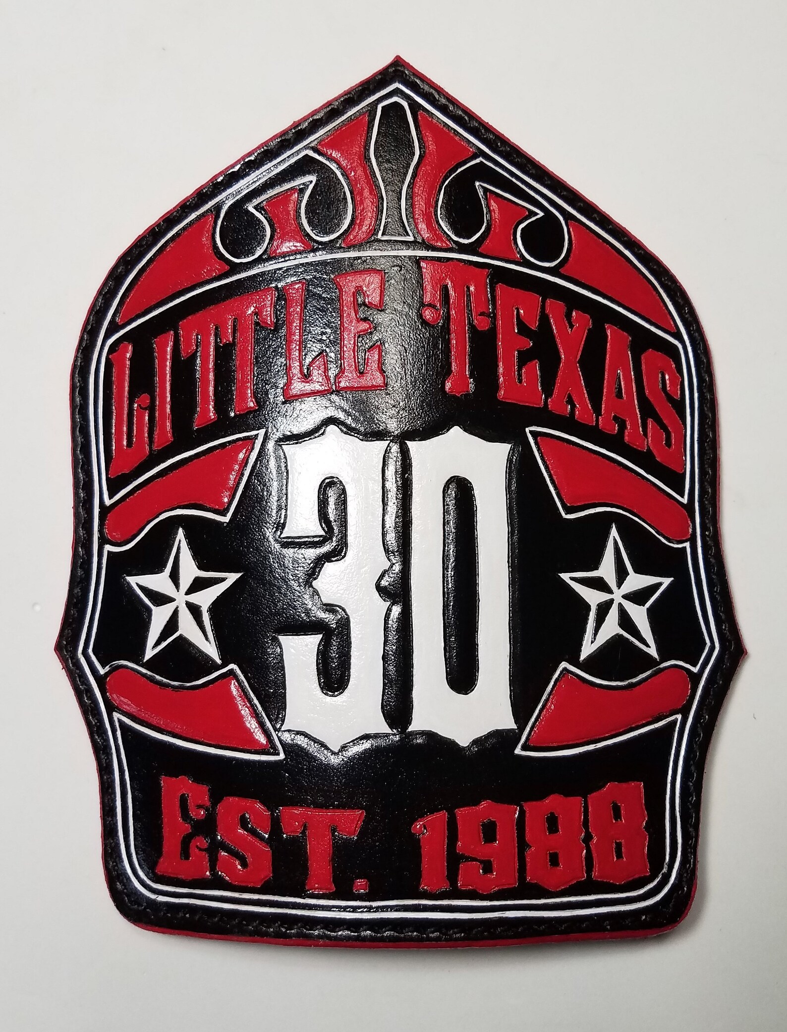 CUSTOM LEATHER Shield Front Patch Plaque Custom Made Leather - Etsy