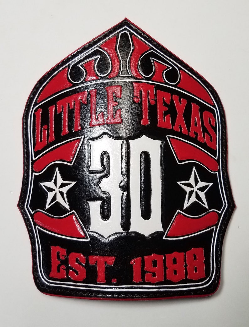 CUSTOM LEATHER Shield Front Patch Plaque Custom Made Leather - Etsy