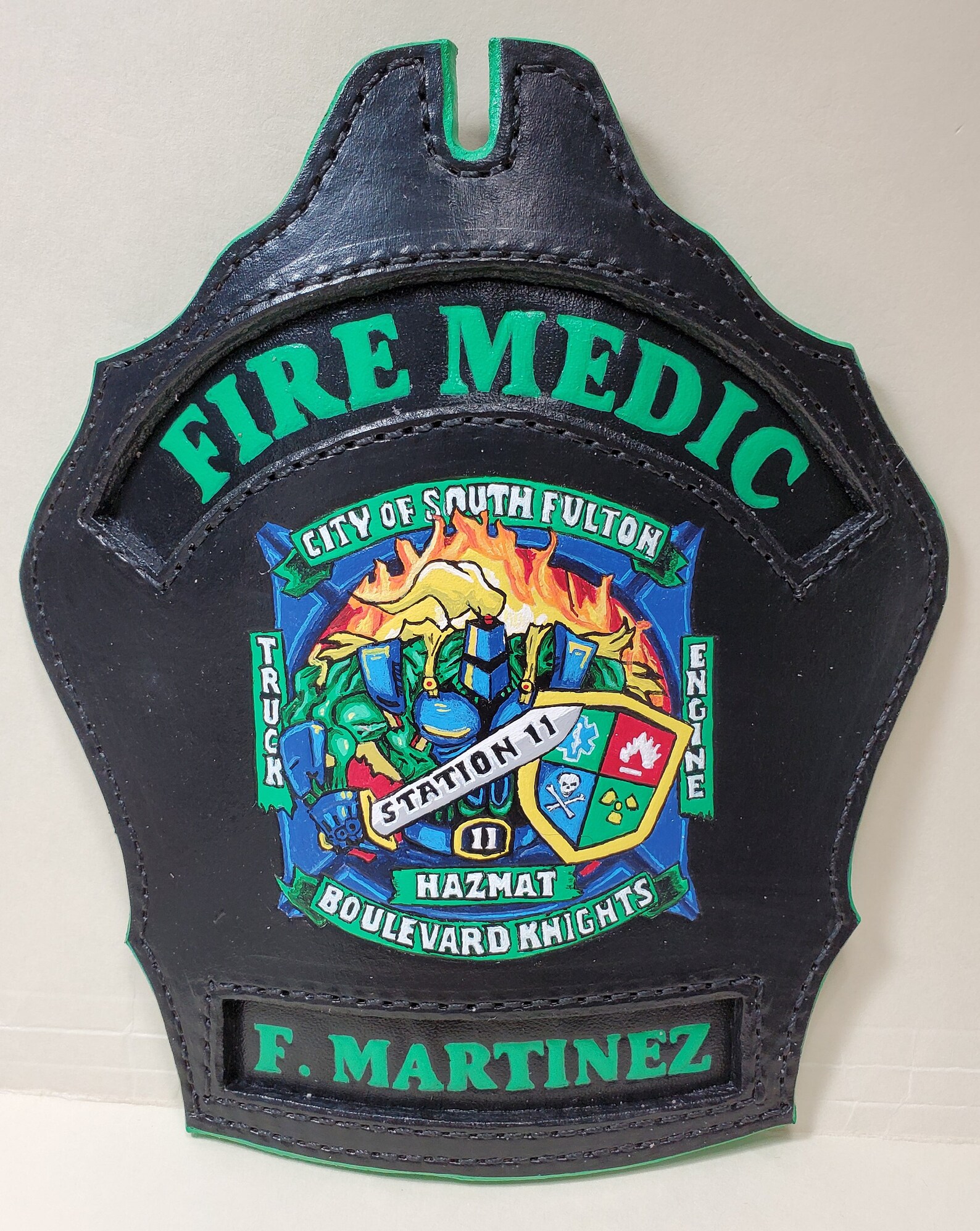 CUSTOM LEATHER Shield Front Patch Plaque Custom Made Leather - Etsy