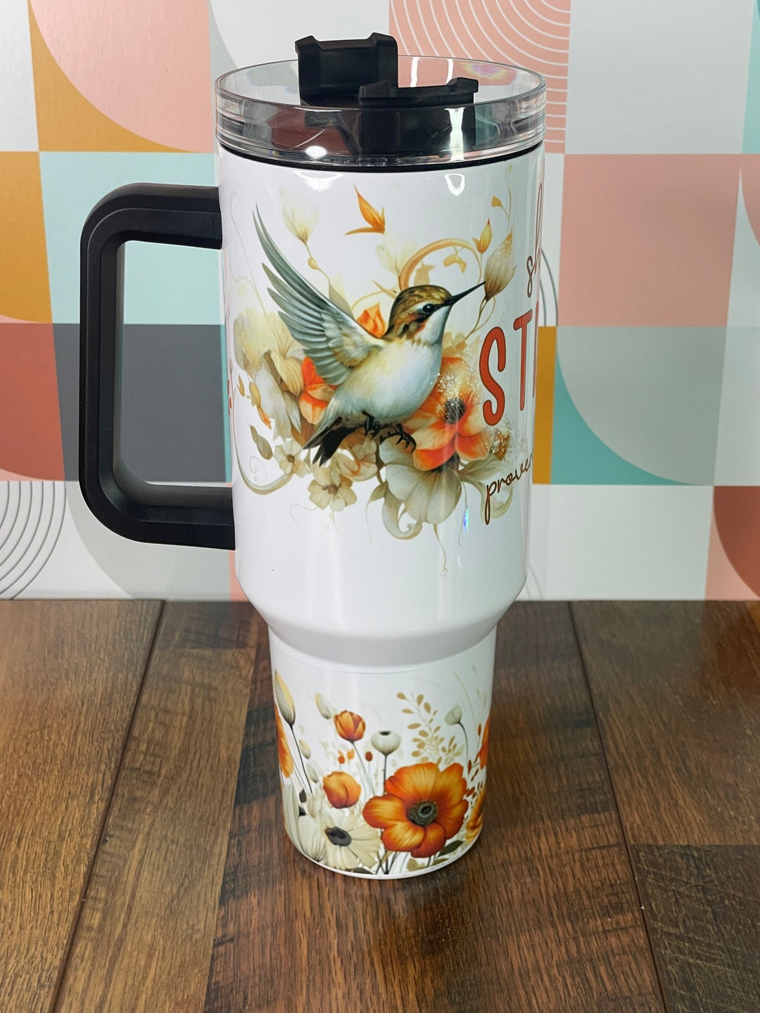 She is Strong Hummingbird 40oz Tumbler - Etsy