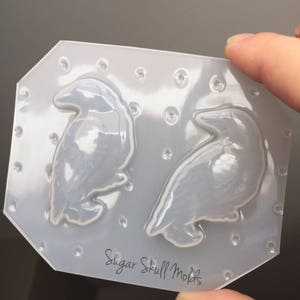 2pc Realistic Raven Bird Decoden Flexible Plastic Mold for Resin Crafts ...