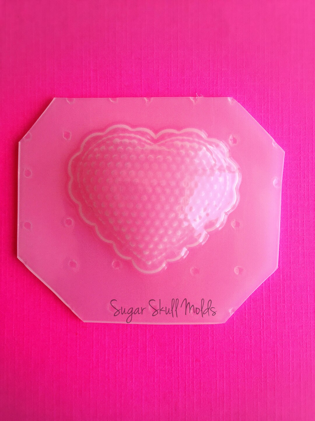 Ruffled Romantic Puffy Heart Flexible Plastic Mold for Resin - Etsy