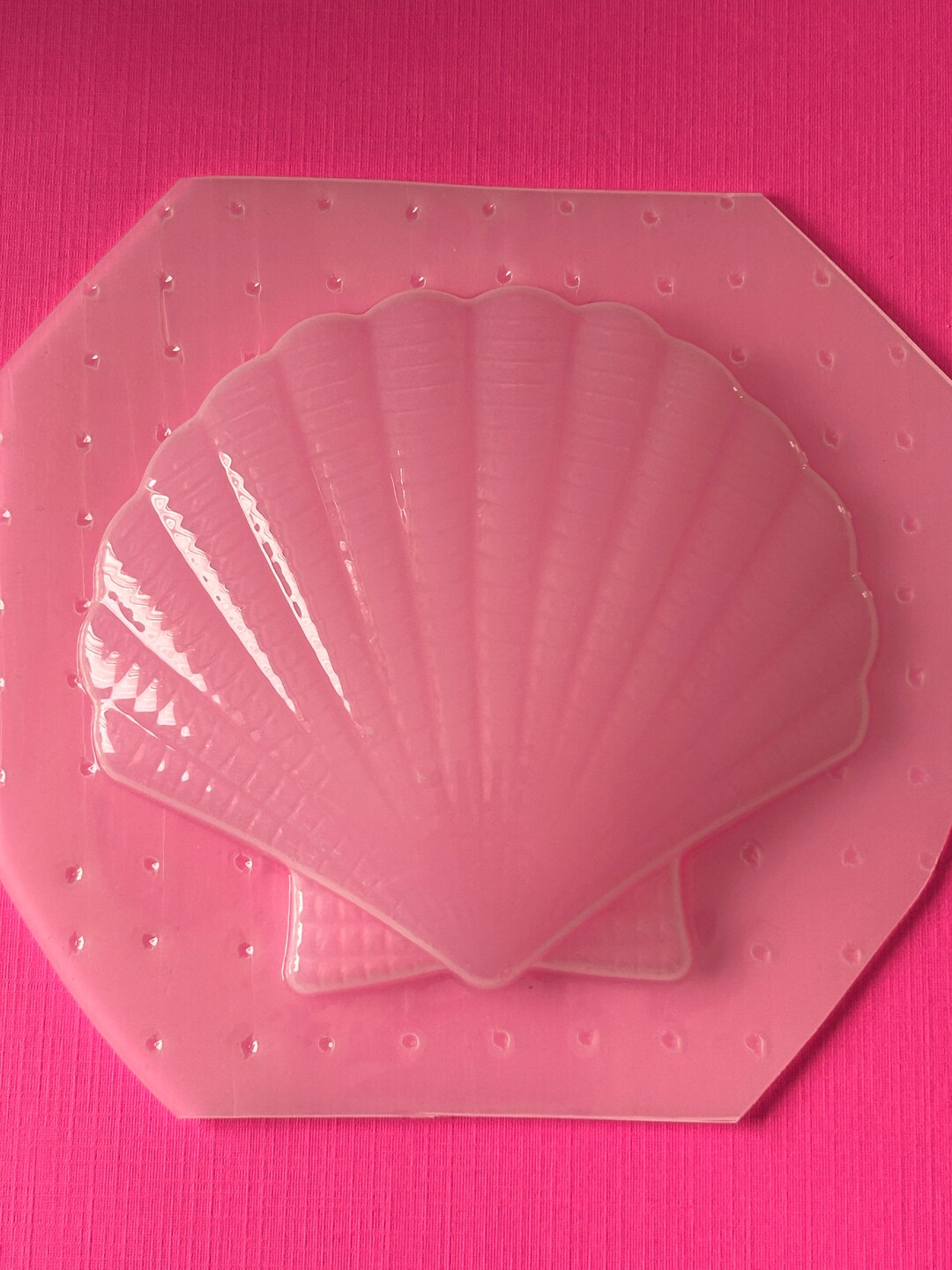 Large Scallop Seashell Shaped Flexible Plastic Mold for Resin Jewelry ...