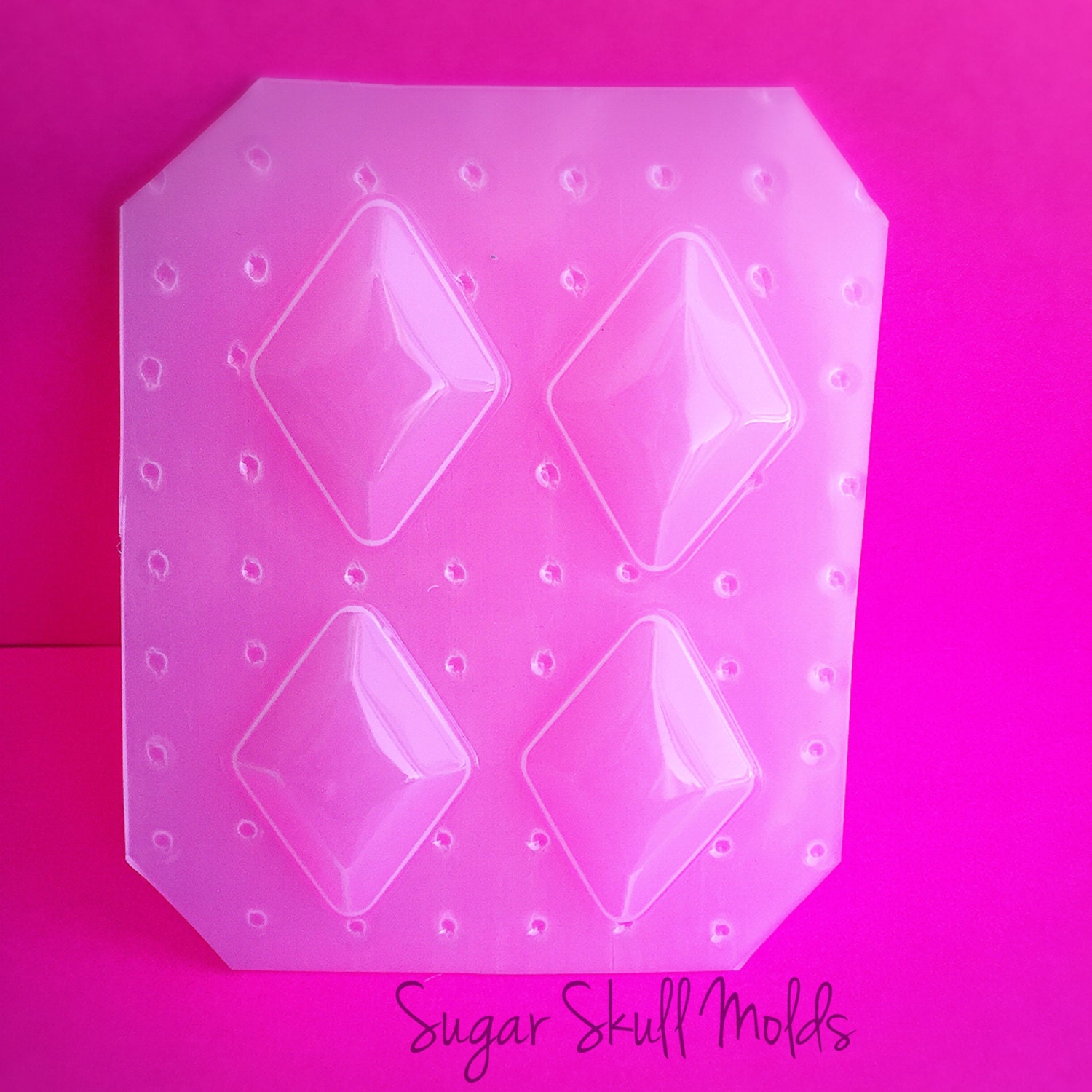 4pc Faceted Gems Rhombus Jewel Shapes Diamond Cut Flexible - Etsy