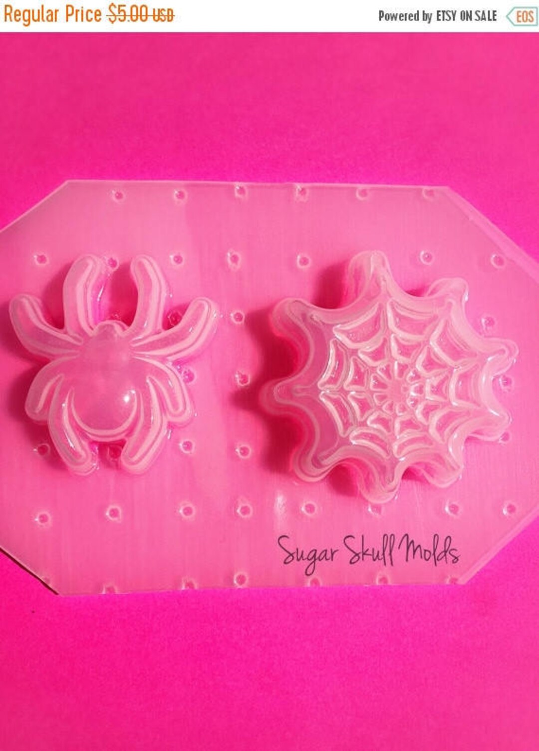 Creepy Cute Spiderweb and Spider Flexible Plastic Mold for - Etsy