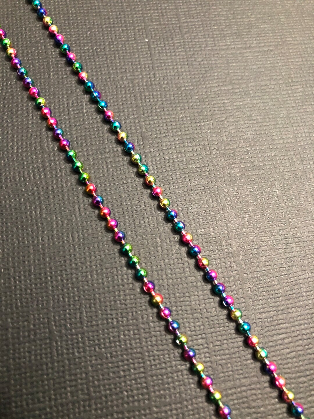 Rainbow Ball Chain Choker Necklace 18 Inches 2mm Thickness - Etsy