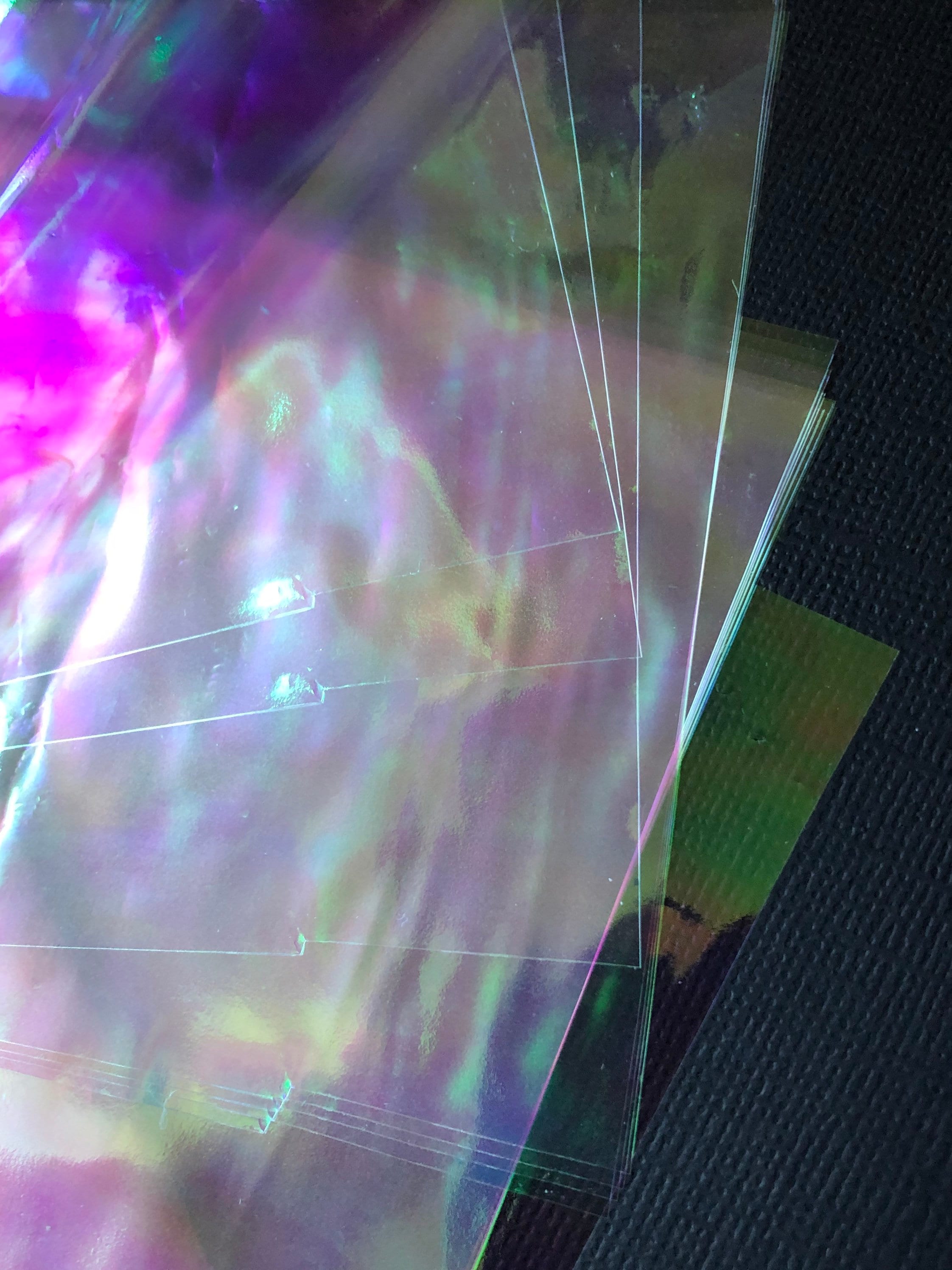 20pc Assorted Iridescent Clear Cellophane Film Sheets for - Etsy