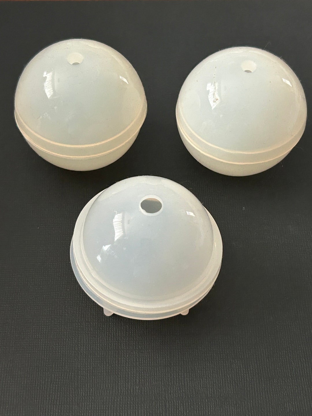 DESTASH Set of 3 Round Ball Sphere Domes Flexible Silicone Mold for ...