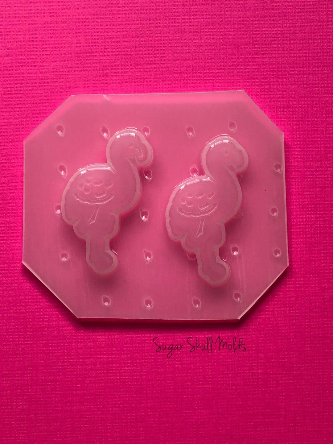2pc Flat Flamingo Tropical Bird Flexible Plastic Mold for - Etsy