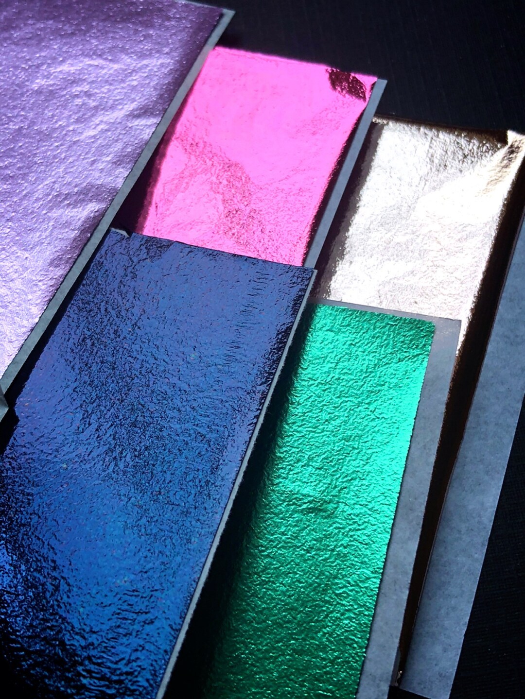 25 Sheets of Metal Composition Foil Leaf Sheets Bright Pink Bronze ...