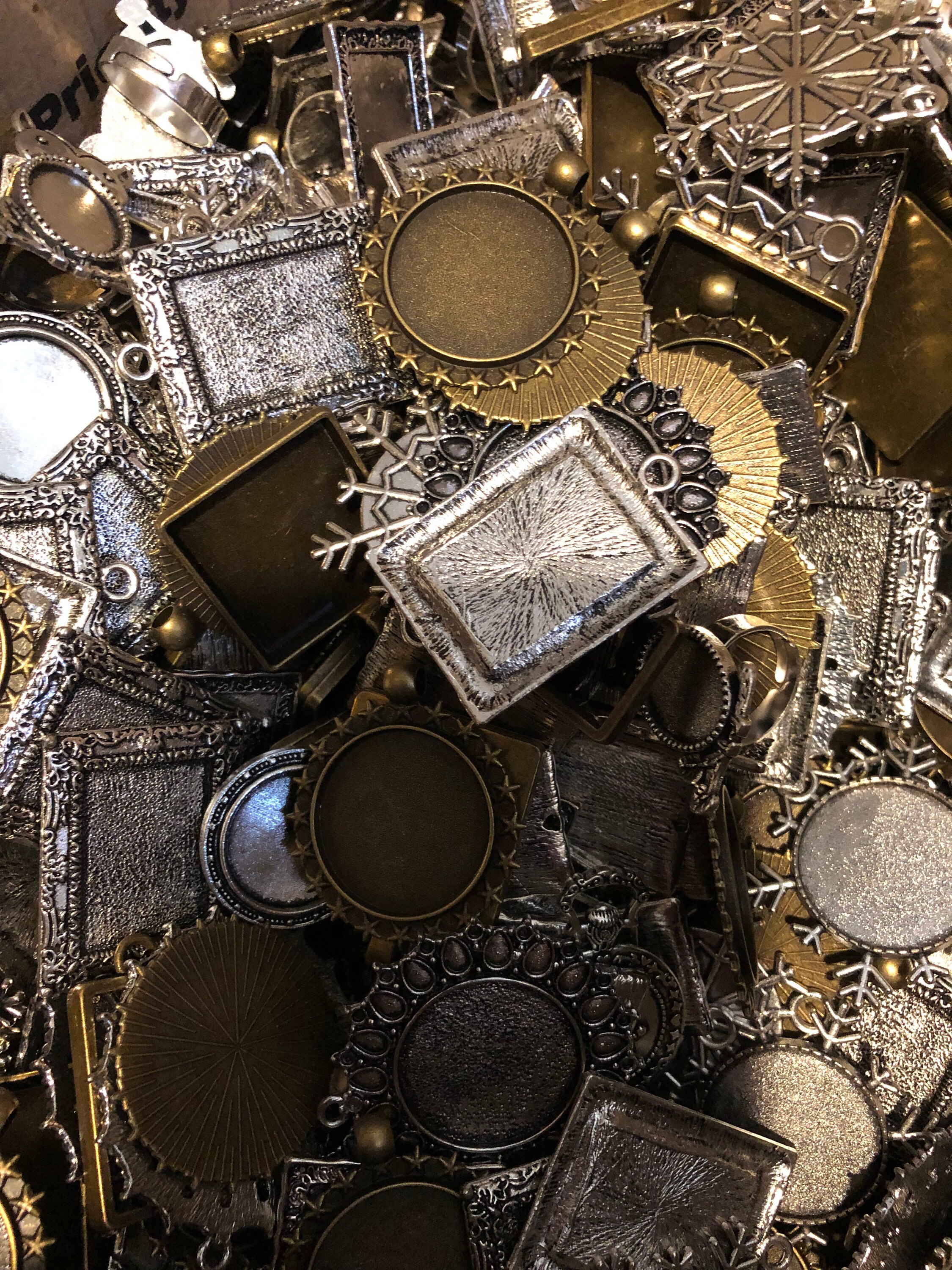 20pc Assorted Metal Jewelry Bezel Grab Bag Lots of Styles - Etsy