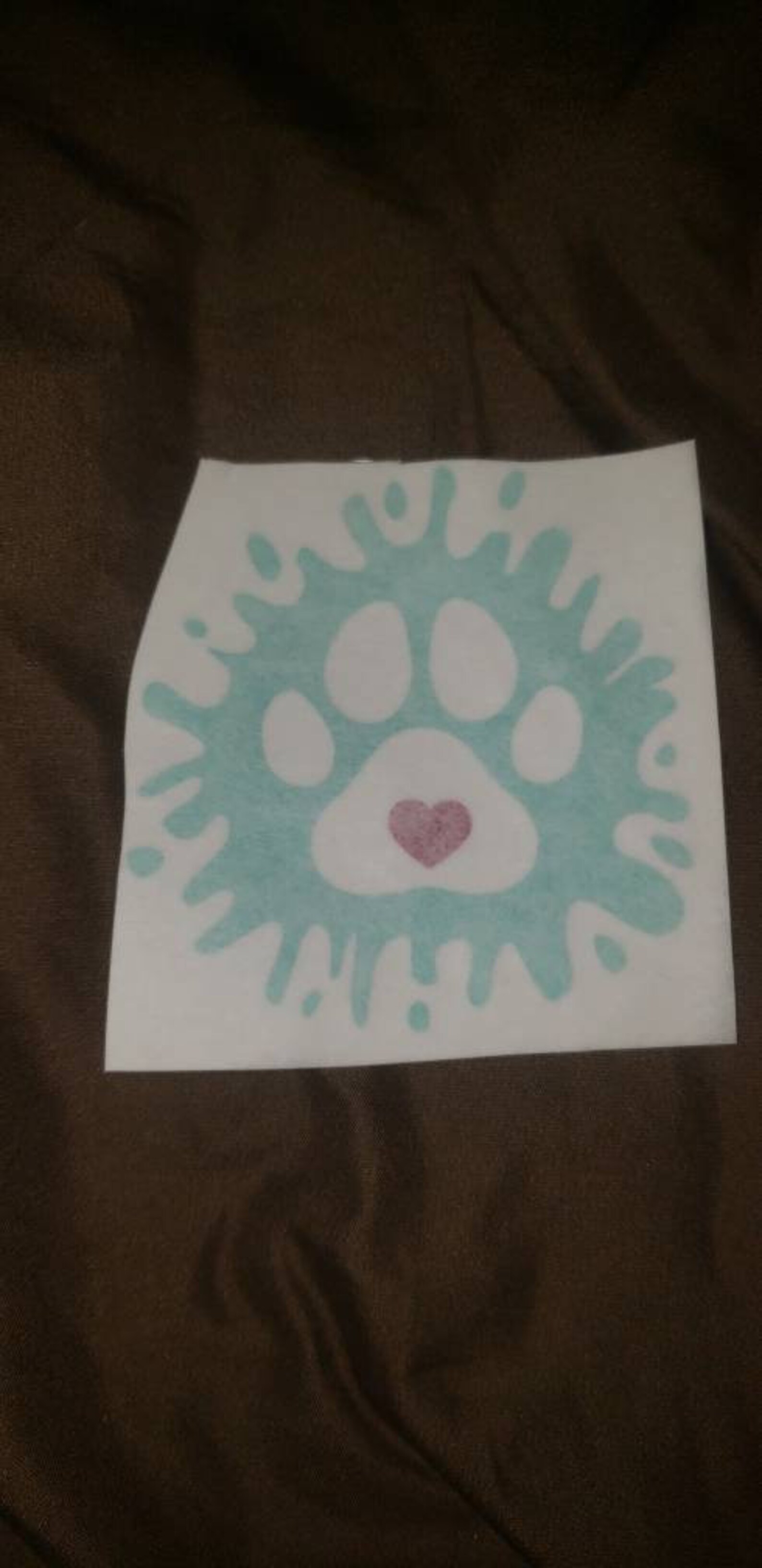 Paw Print Love- Paint Splatter Paw Print - Etsy