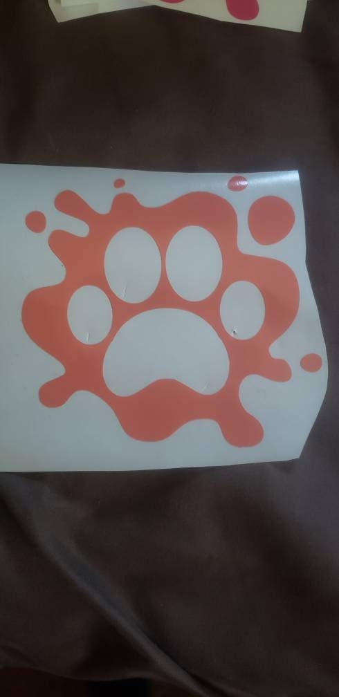 Paint Splatter Paw Prints Assorted Colors Animal Paw | Etsy