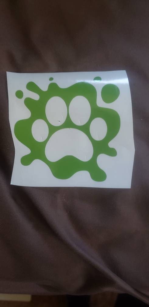 Paint Splatter Paw Prints Assorted Colors Animal Paw | Etsy