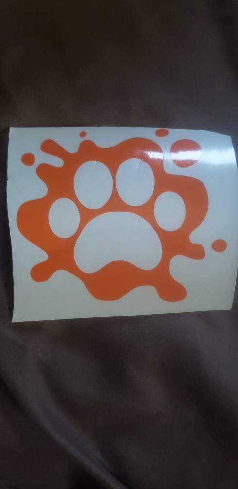 Paint Splatter Paw Prints Assorted Colors Animal Paw | Etsy